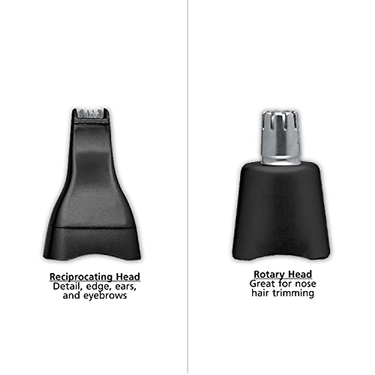 Wahl Groomsman Rechargeable Personal Pen Trimmer & Detailer for Hygienic Grooming with Rinsable, Interchangeable Heads for Eyebrows, Neckline, Nose, Ears, & Other Detailing - Model 3023284