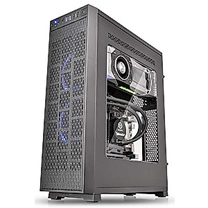 Thermaltake Core G3 Black Slim Small Form Factor ATX Perforated Metal Front and Top Panel Gaming Computer Case 2.0 Edition with Two 120mm Front Fan Pre-Installed CA-1G6-00S1WN-A0