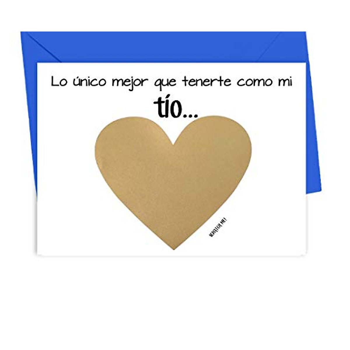 Spanish Will You Be My Godfather Scratch Off Proposal Card from Niece or Nephew, Padrino Scratch Off Card for Uncle (Spanish Tio)