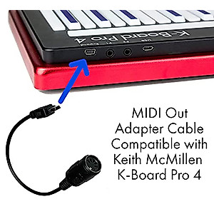 Keith McMillen Instruments USB Mini to 5-Pin DIN MIDI Out Adapter Cable | for KMI Products Only