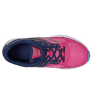 Saucony Cohesion 14 Lace to Toe Sneaker, Pink/Navy, 2 US Unisex Big Kid