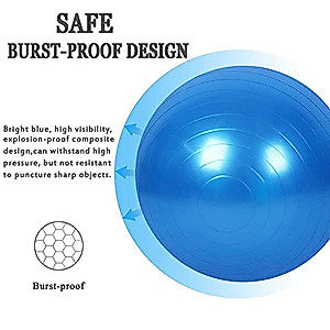 Chyesong Horse Ball Training Toy, Anti-Burst Horse Exercise Ball Toy with Inflator Pump for Horse Lamb Goat Enterainment Toy Ball (22 Inch, Blue)