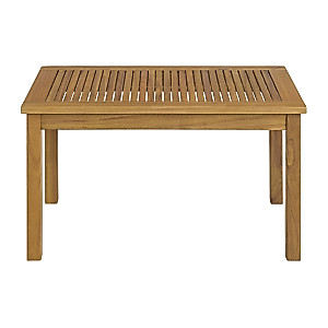 Okemo Outdoor Coffee Table - Weather-Resistant Acacia Wood Slotted Table - Outdoor Furniture for Patio, Porch, Deck, or Poolside