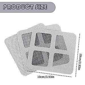 30 PCS Pack, 4" X 4" Disposable Shower Drain Mesh Strainer, Multifunctional Shower Drain Cover Hair Catcher for Bathroom Laundry Bathtub Kitchen Sink, Hair Drain Sticker for Human and pet