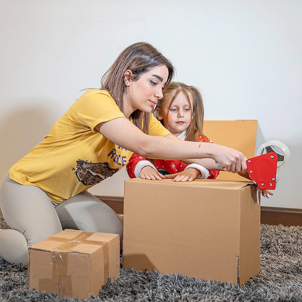 Mr. Pen - Packing Tape Dispenser Gun 2-Inch, 2 Pack with 2 Rolls Tape, Heavy Duty Packing Tape with Dispenser, Packaging Tape, Tape Gun, Clear Packing Tape, Tape Gun for Packing Boxes, Moving Tape