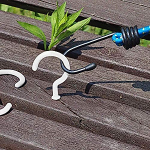 WaterLuu 20 Pack 2.9 Inch Ceiling Hooks,Plant Hooks, Vinyl Coated Screw-in Wall Hooks, Plant Hooks, Kitchen Hooks, Cup Hooks Great for Indoor & Outdoor Use (20 White)