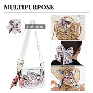 Oweisong Clear Bag for Stadium Events Women Stadium Approved Crossbody Bag Clear Purse Concert Sport Shoulder Handbag