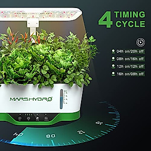 MARS HYDRO 12 Pods Hydroponics Growing System Indoor Garden with 9L Large Water Tank, Herb Plant Germination Kits with Full Spectrum LED Grow Light,Perfect Gardening Gift for Women