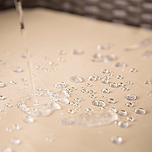 Barton 2 Pieces Swivel Bar Stool w/Foot Rest Weather Resistant Fabric Cushion Outdoor Patio Furniture Wicker Rattan