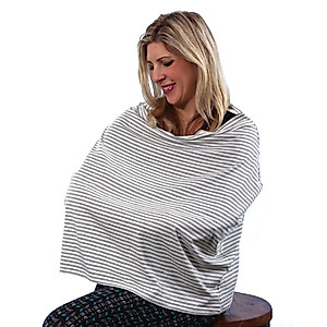 Carseat Canopy & Nursing Cover + 8 Nursing Pads Bundle By West Gray Is Perfect For Baby Shower Gifts – Buying These Breastfeeding Products Together Is Less Expensive Than Buying Them Individually.