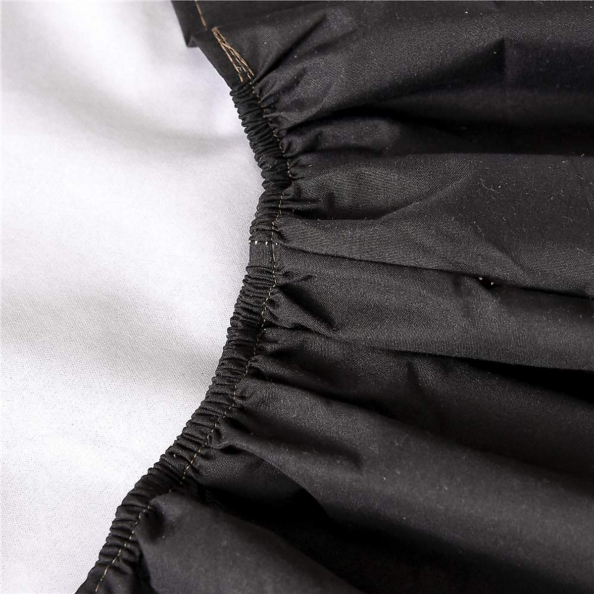 Holawakaka King Waterproof Mattress Encasement Protector Black Fitted Sheet Breathable Bed Mattress Pad Cover, 14" Deep Pocket (Black, King)