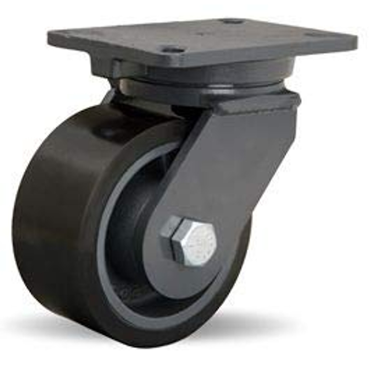 Hamilton Champion Swivel Caster Part# S-CH-63DB70 6" x 3" Duralast XC Polyurethane (70D) on Cast Iron Wheel with 3/4" Sealed Precision Ball Bearings - 2,860 lbs Capacity - USA Made