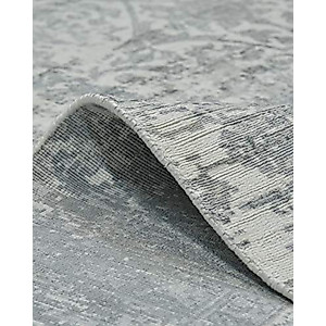 Handmade Modern Contemporary Gray Area Rug 8 x 10