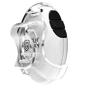 Silent Beacon Panic Button Safety Device: App-Enabled Bluetooth GPS Location Tracker & 2-Way Phone Calls, Speaker & Microphone, Custom Alerts, Rechargeable USB, Key Finder Wearable - NO fees (White)