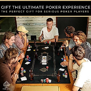 FAKE ACES Black Series 500 Poker Chip Set - Casino-Grade 14g Clay Poker Chips, Texas Holdem, Poker Accessories, Poker Set, Poker Chip Set