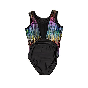 Destira Gymnastics Leotards for Girls, Tokyo Nights, Super Soft Leotards for Women and Girls with Matching Scrunchie, Gymnastics, Dance, Cheer, Yoga, and More, Adult Small