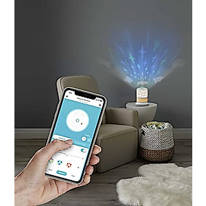 Fisher Price Baby Sound Machine Smart Connect Deluxe Soother with Customizable Music, Timers & Light Projection