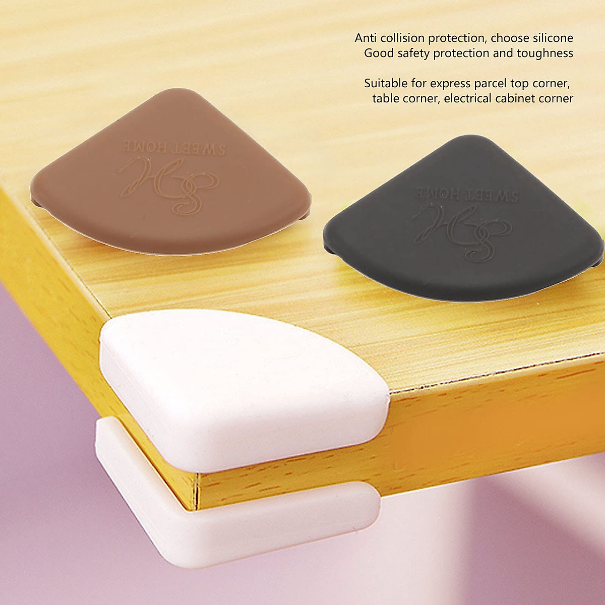 RiToEasysports Corner Furniture Guard, 30pcs Security Silicone Soft Bumper Slim Furniture Bumper for Children Infant (Black)