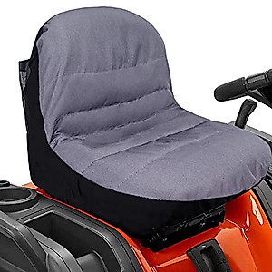 Universal Riding Lawn Mower Seat Cover, Compatible with John Deere, Craftsman, Cub Cadet, Kubota, Waterproof Seat Cover Fits Tractor seat backrests 12.5" - 14" H Without armrests