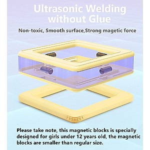 VIXA Magnetic Blocks Educational Castle Building Toys Creativity Kids DIY Magnetic Tiles with Wheels Storage Box Ideal for Birthday Halloween Christmas Party Gift for Girls & Boys-124 pcs