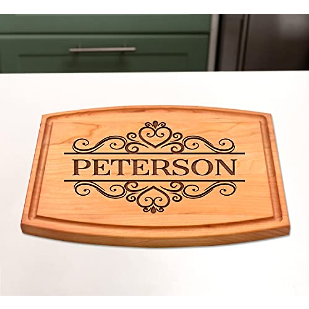 Personalized Mr & Mrs Cutting Board Wedding Gift for Couple Custom Engraved Arched Cutting Board