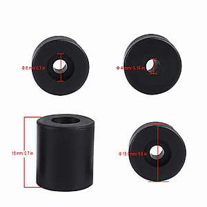 FYSETC Ender 5 Plus Bed Columns, 4Pcs 3D Printer Ender 3 S1 Pro Solid Bed Mounts, Height 18mm 0.7inch OD 0.63inch Stable Heat-Resistant Buffer for Ender 5 Pro Ant A8 Wanhao D9 Prus i3 Meg pro-Black