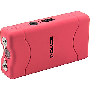 POLICE 800 Mini Stun Gun with LED Flashlight, Pink