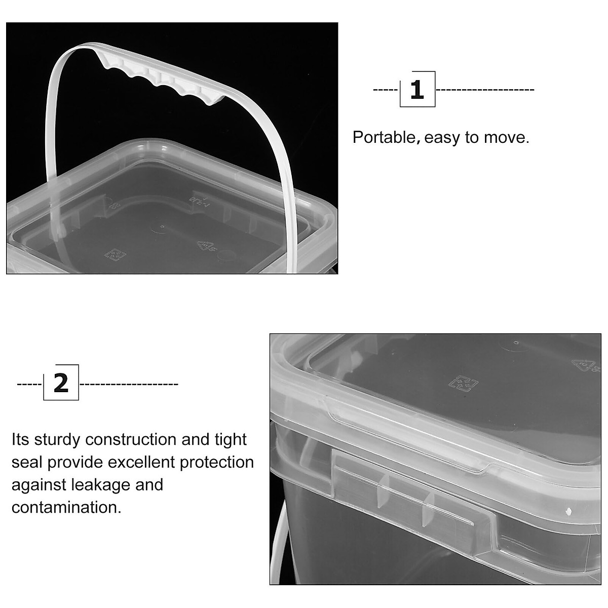 UPKOCH 1.32 Gallon Plastic Storage Bucket with Lid | Food-Grade Multi-Functional Container for Paint, Ice Cream, and More | Reusable Household Pail | Free