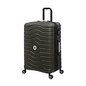 it luggage Intervolve 28" Hardside Checked 8 Wheel Expandable Spinner, Dark Olive