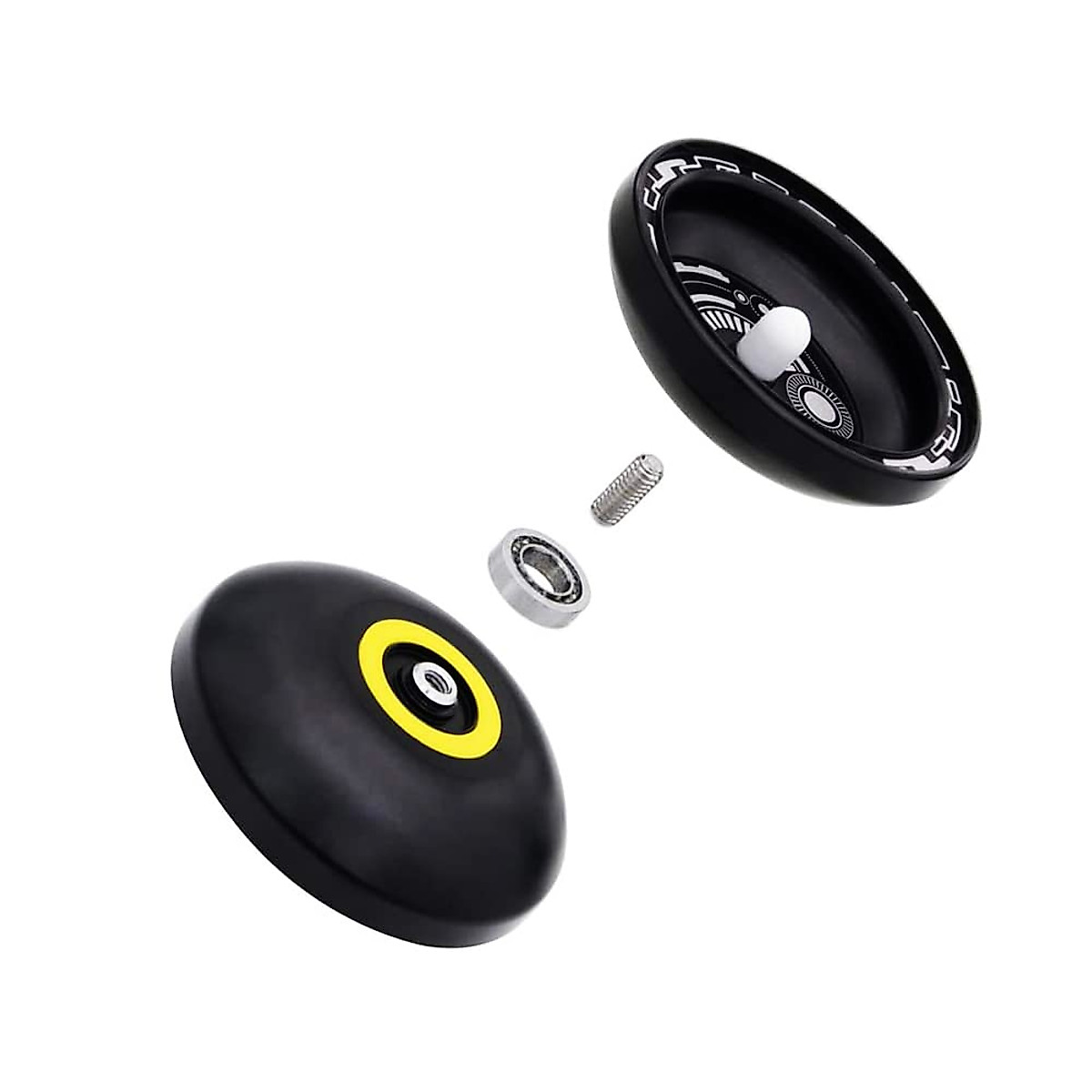 MAGICYOYO T7 Responsive Yoyo for Beginner, Professional Yoyo Aluminum Metal Yoyo for Kids, Alloy Trick Yoyo with Storage Bag, 12 Yoyo Strings - Black