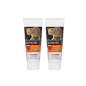 Nutri-Vet Feline Natural Oil Hairball Paw-Gel Chicken Flavor 3oz - Pack of 2