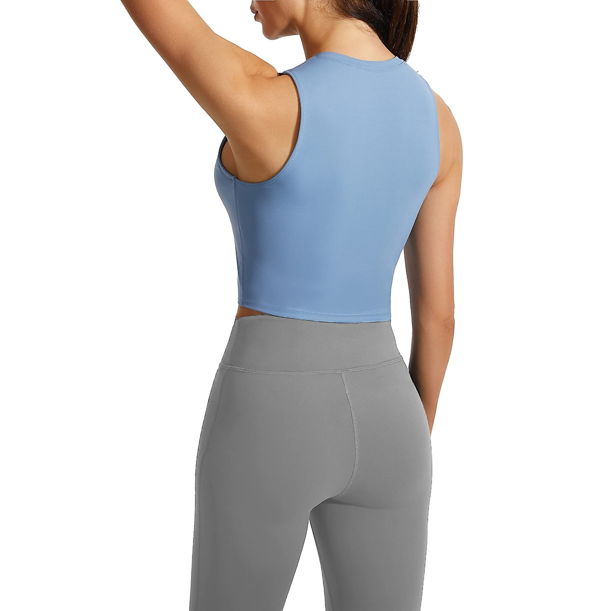 VICUR Women's Flare Yoga Pants V Crossover High Waisted Yoga Pants Non See Through Bootleg Yoga Leggings Grey-XS