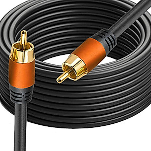 Digital Coaxial Audio Cable 6FT,1RCA Male to 1RCA Male Subwoofer Cable RCA Video Cable for Subwoofer, Home Theater, Video/Audio Subwoofer Rear View Parking Camera