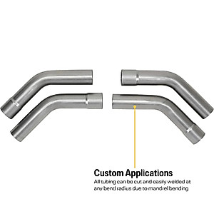 Speedway Motors Universal Mild Steel Mandrel Bend Kit, 2-1/2 Inch Pipe Bends, 16-Piece Complete Tubing Bend Kit to Design Your Own System, Slip-Fit Tubes for Easy Installation