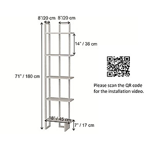 Decorotika Alice Metal Bookcase (White)
