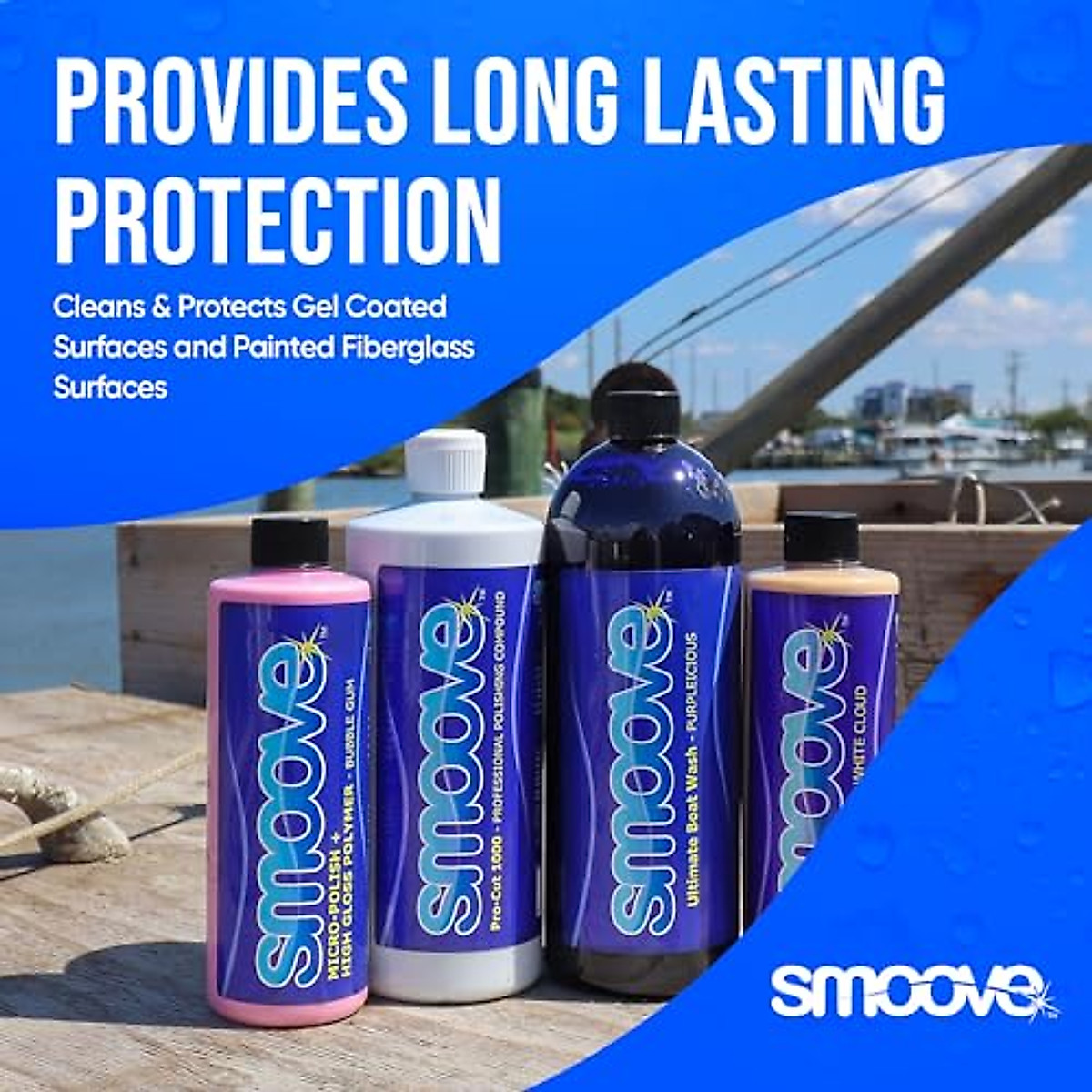 Smoove Purpleicious Ultimate Boat Wash (Quart) Premium Boat Cleaner, Marine Grade Boat Soap, Effective Boat Hull & Seat Cleaner, Essential Boat Cleaning Supplies, Advanced Boat Wash and Wax Formula