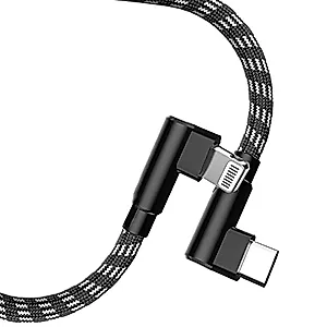 Agoz 10FT Apple MFI Certified Lightning to USB C Cable 90° Right Angle FAST Charger Cord Compatible With iPhone 14, 13, 12 Pro Max, iPhone SE, 11 Pro Max, iPhone XS MAX, iPhone XR X XS, iPhone 8 7 6 5