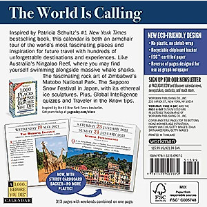 1,000 Places to See Before You Die Page-A-Day Calendar 2021