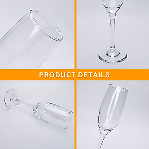 Ufrount Champagne Flutes Set of 14,Clear 5 Ounce Champagne Glasses,Elegant Crystal Champagne Glasses Bulk Wine Stemware for Mimosa,Sparking Wine,Wedding,Party