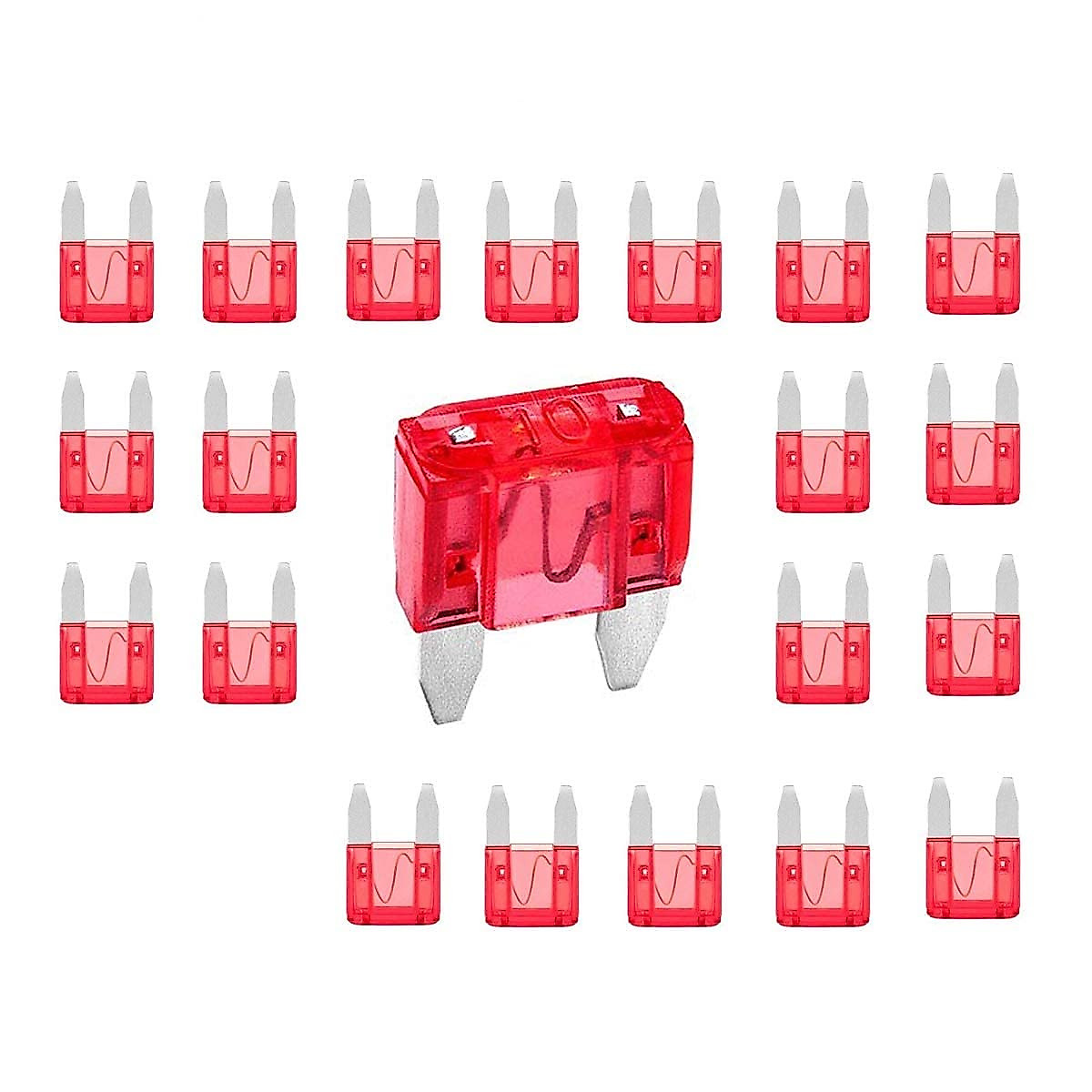 Kodobo 100 Pack Auto Fuses 10 AMP APM/ATM 32V Mini