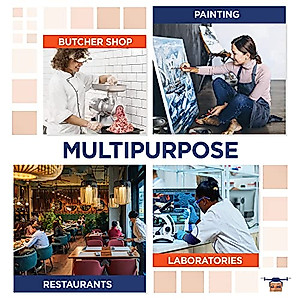 EZGOODZ White Disposable Lab Coat Small, Pack of 10 Unisex Disposable Lab Coats for Adults, SPP 45 GSM Painting Lab Coat Disposable, Plastic Lab Coats with Snaps Front, Knit Cuffs, Collar, 3 Pockets