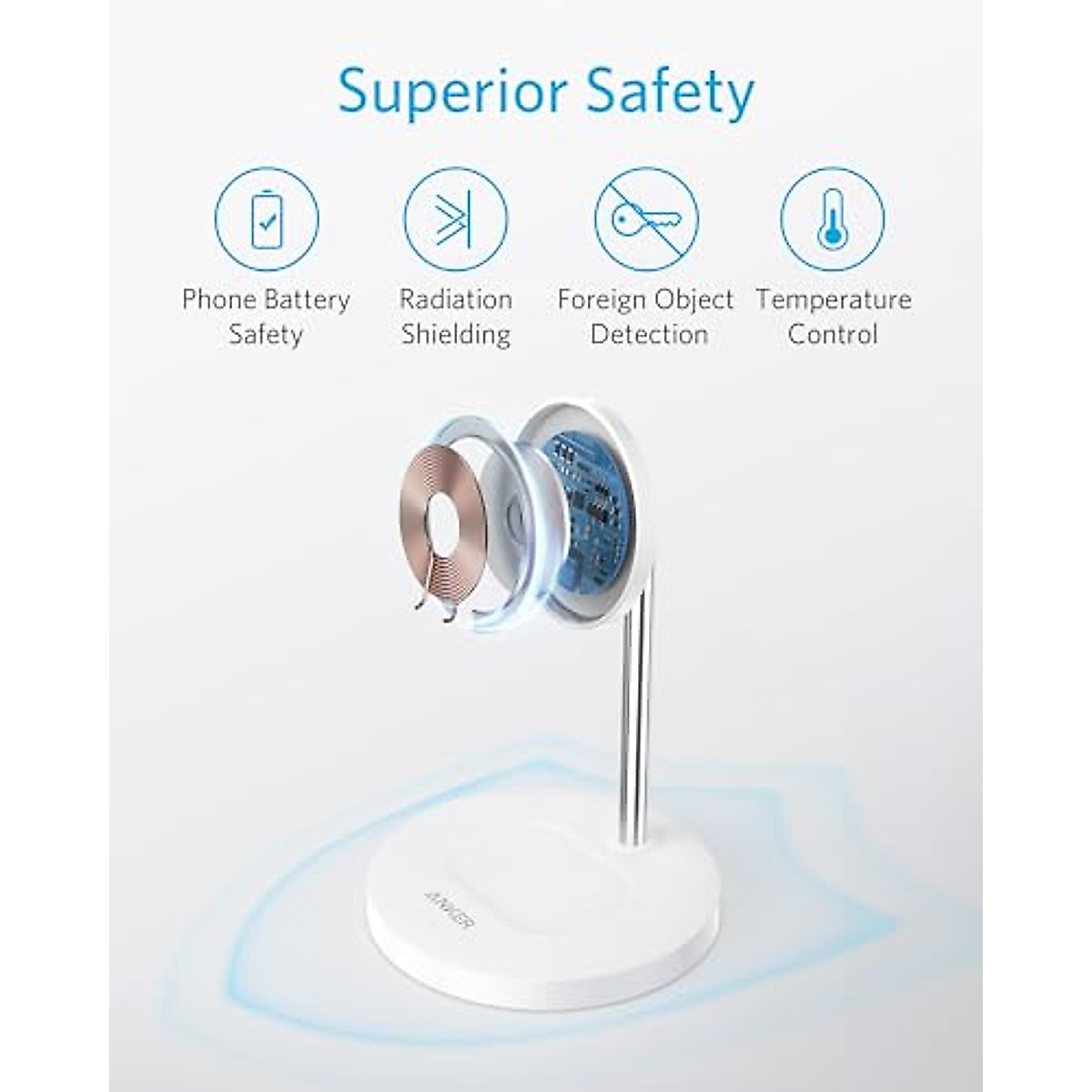 Anker Wireless, PowerWave 2-in-1 Magnetic Charging Stand Lite with USB-C Cable for iPhone 14/14 Pro/14 Plus/14 Pro Max/13/13 Pro /13 Pro Max, AirPods 2/Pro (No AC Adapter)