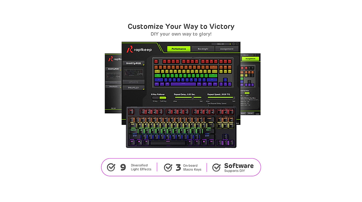 RK Royal Kludge RK87 Wireless RGB Mechanical Keyboard
