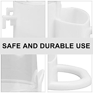 balacoo 2Pcs Automatic Bird Feeder Bird Water Bottle Poultry Drinker Water Jug Container Food Dispenser for Chickens Birds Pigeon Quail White