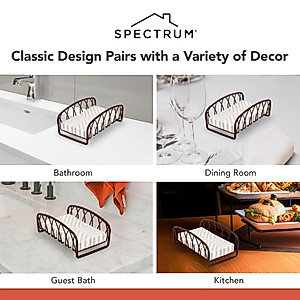 Spectrum Diversified Twist Guest Holder Holds Paper Hand, Modern Décor, Fits Rectangular Disposable Towels for Bathrooms, Small, Satin Nickel