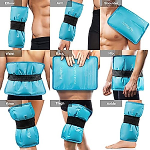 Reusable Ice Packs for Injuries Shoulder - Dual Use Hot & Cold Packs for Pain Relief, Cold Compress Wrap for Relief Tendonitis, Bursitis, Sore Muscles, Bruising, Swelling and Neck Pain