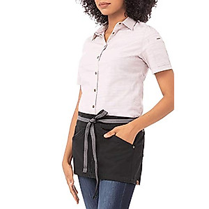 Chef Works Unisex Berkeley Waist Apron, Jet Black, One Size