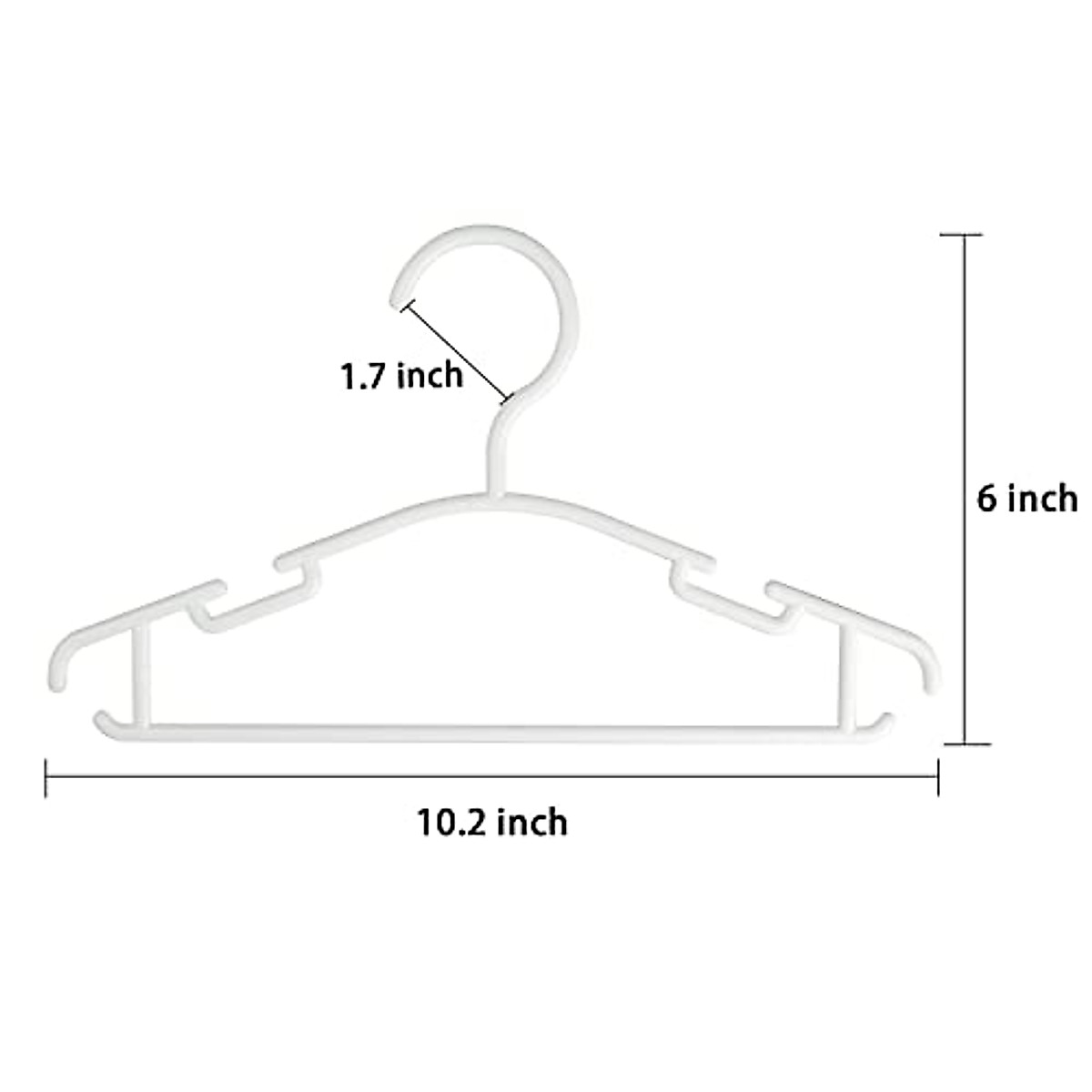 GoodtoU Baby Hangers Kids Hanger Plastic Toddler Hangers Childrens Infant White Hangers 80 Pack