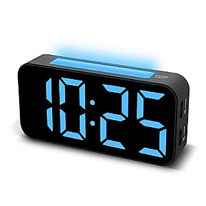 Topski Loud Alarm Clocks for Bedrooms Heavy Sleepers, Digital Clock with Night Light, Large Display, Dual Alarm, Snooze, Dimmable Bedside Alarm Clock for Kids Teens Boys Girls