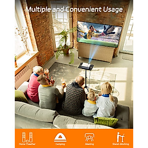 FUDONI Projector Stand Tripod from 14.5'' to 39.4'', Laptop Tripod Stand Height Adjustable for Home Cinema, Office